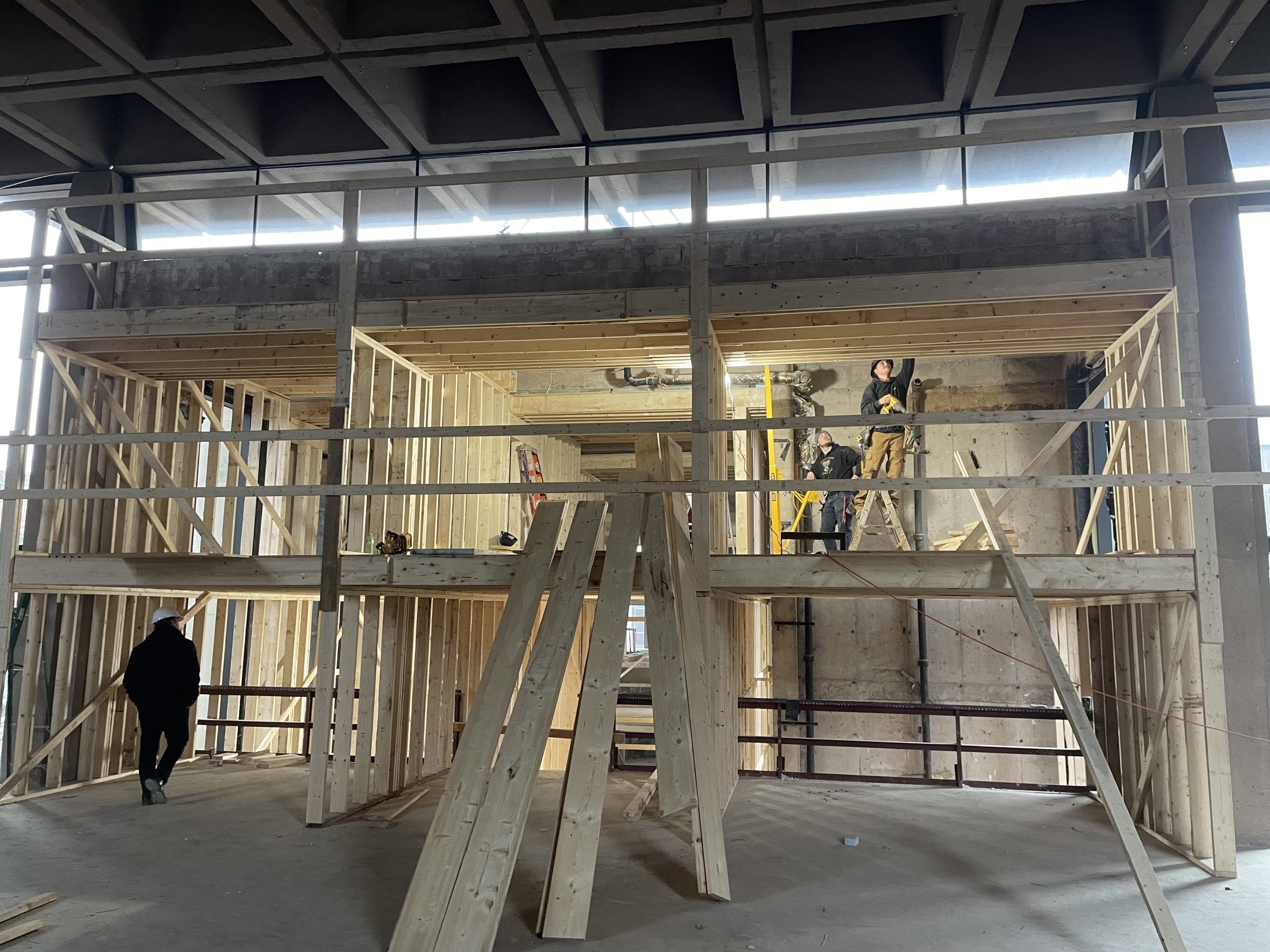 Removal of structural concrete underway - Confederation Centre of the Arts